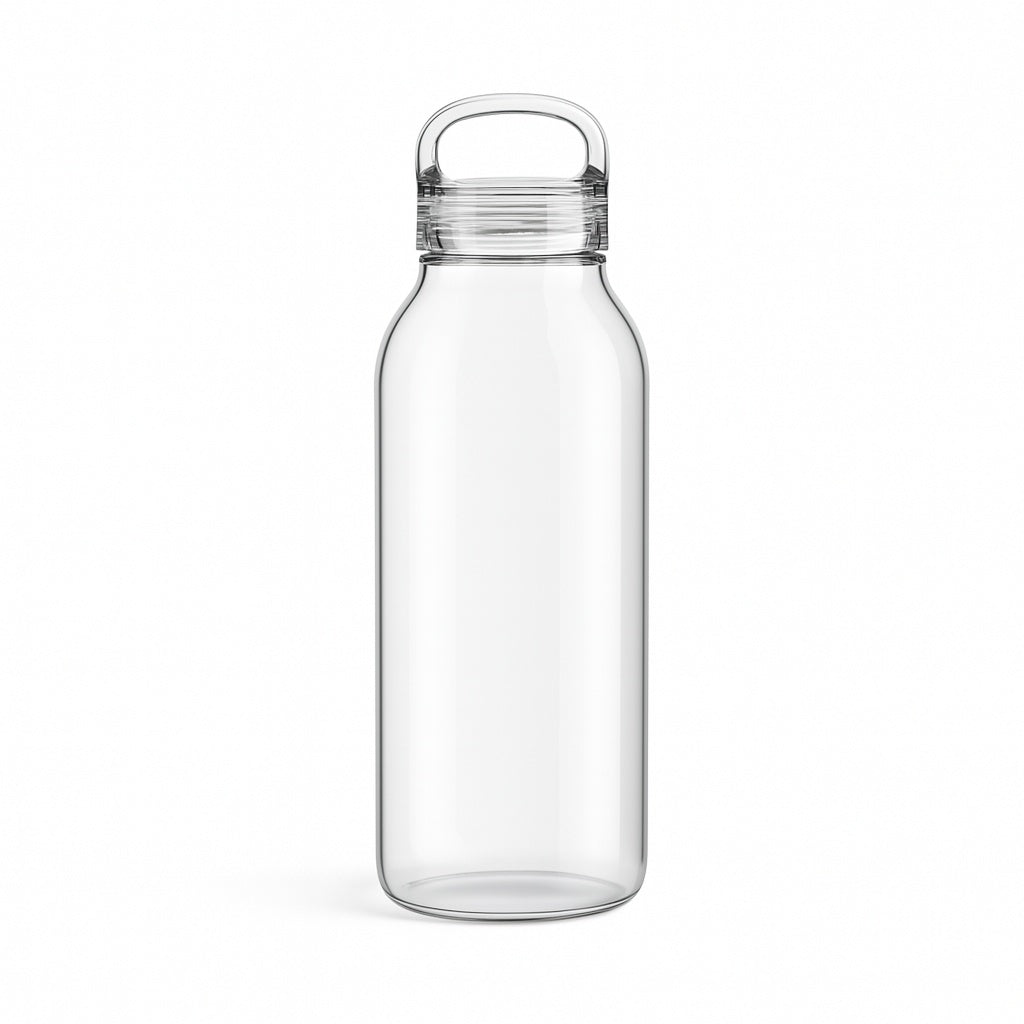 Zen Glass Bottle 500ml | Minimal Glass Water Bottle