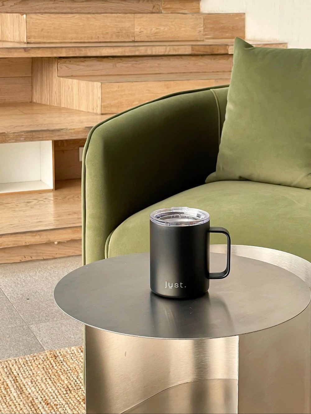 Dark Blue Insulated Travel Cup – Reusable Stainless Steel Mug with Lid ...